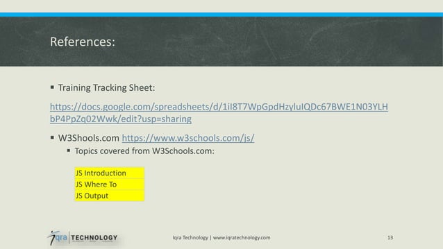 JavaScript Training Day 01 Iqra Technology.pptx