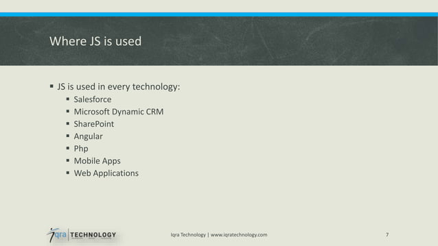 JavaScript Training Day 01 Iqra Technology.pptx | Web Development ...