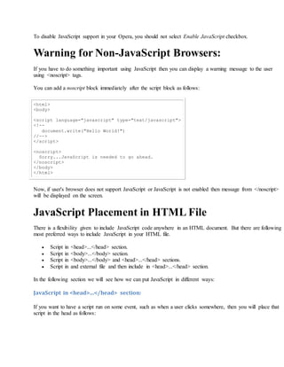 Javascript tutorial | PDF