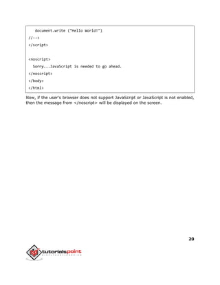 Javascript tutorial | PDF