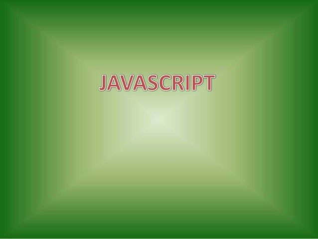 Basics of Javascript