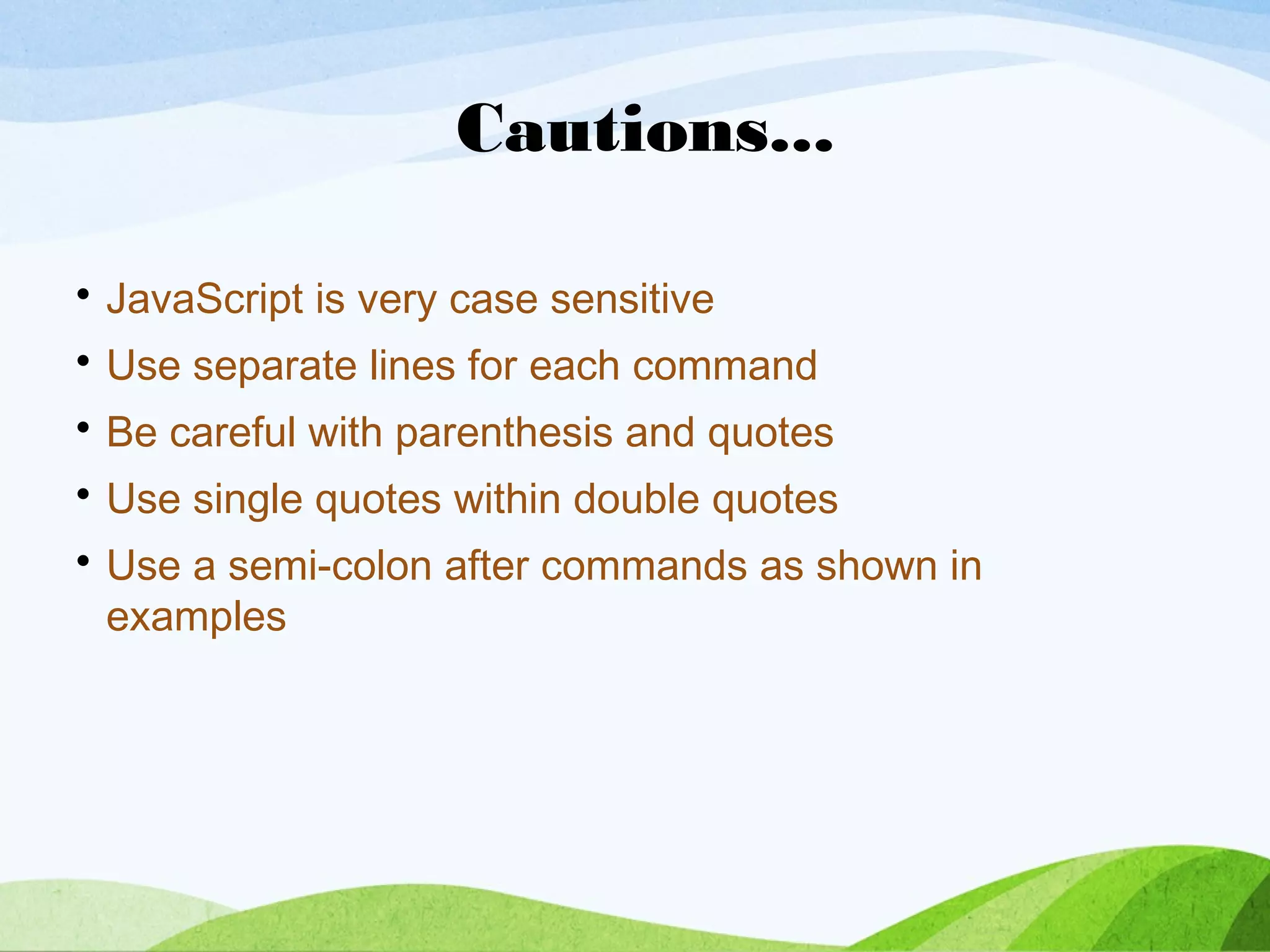 Javascript Basics | PPT