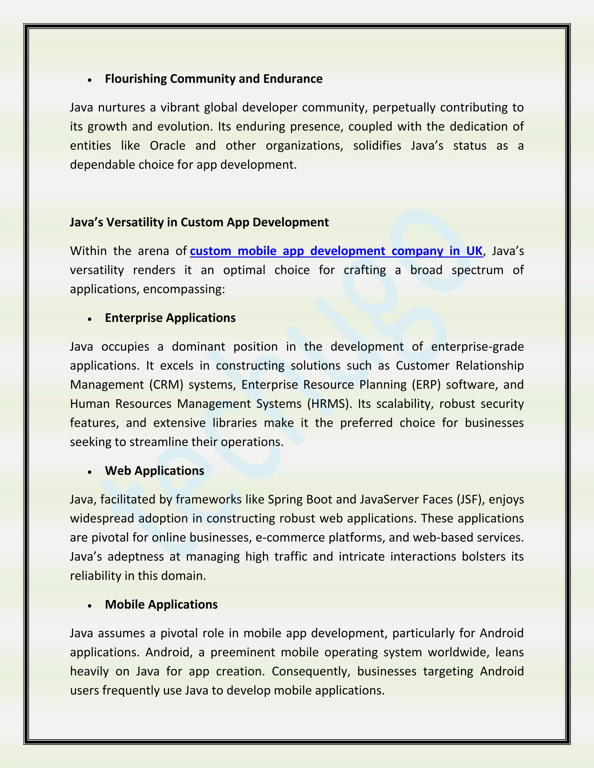 Java’s Dominance A Closer Look at Custom App Development | PDF | Web Development | Internet