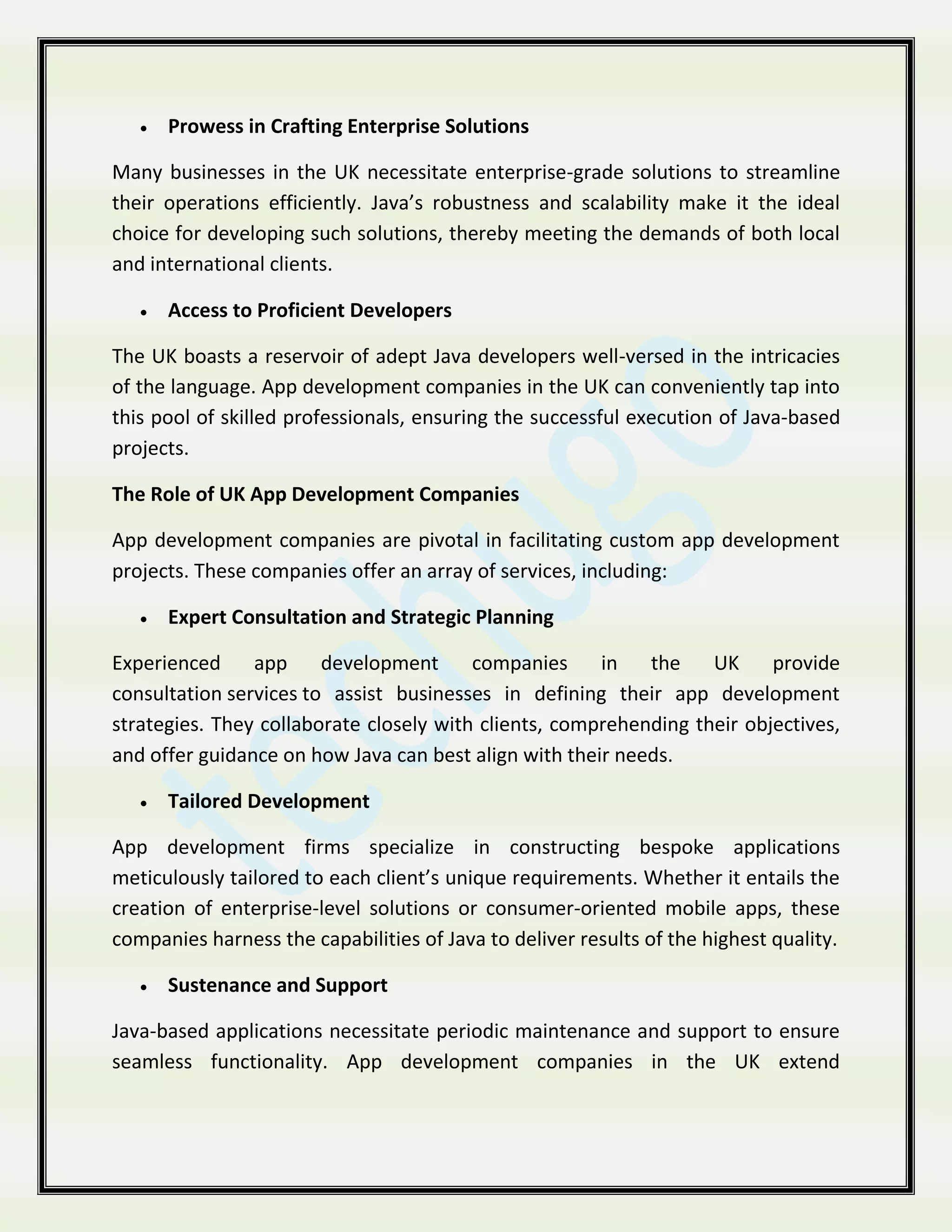 Java’s Dominance A Closer Look at Custom App Development | PDF | Web ...