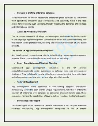 Java’s Dominance A Closer Look at Custom App Development | PDF | Web ...