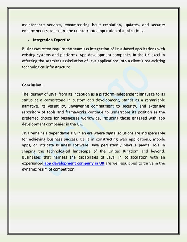 Java’s Dominance A Closer Look at Custom App Development | PDF | Web ...