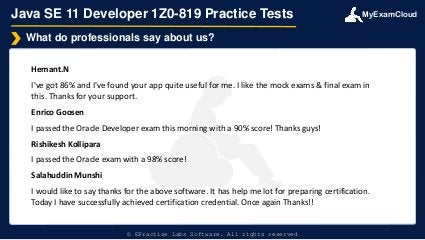 Java SE 11 Developer 1Z0-819 Practice Tests | PPT