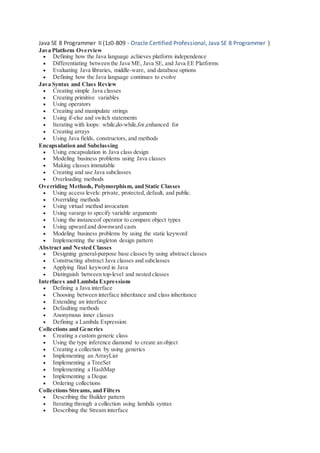 Java se 8 fundamentals | DOCX