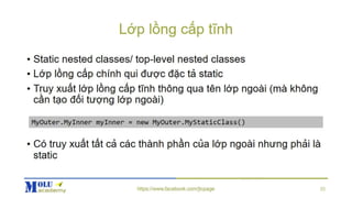 Java SE Advance Chapter3: Nested Class | PPT