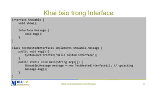 Java SE Advance Chapter3: Nested Class | PPT | Free Download