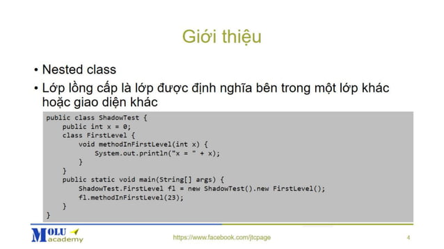 Java SE Advance Chapter3: Nested Class | PPT
