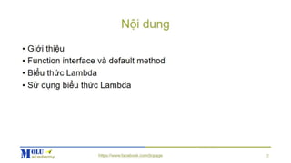 Java SE Advance chapter7: Lambda Expression | PPT
