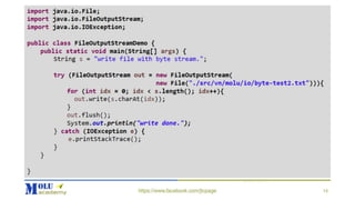 Java SE Basic Chapter9: IO Stream | PPT