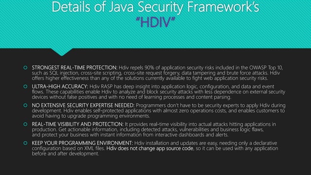 Java Security Framework's | PPT