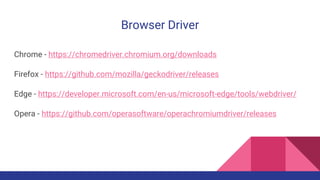 Java selenium web driver | PPT