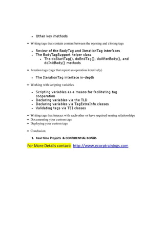 Javaserver pages standard tag library training hyderabad | PDF