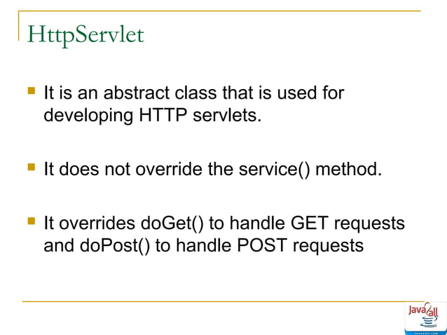 Java servlet life cycle - methods ppt | PPT