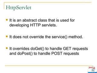 Java servlet life cycle - methods ppt
