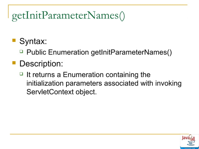 Java servlet life cycle - methods ppt