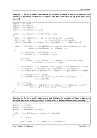 Java servlets | PDF