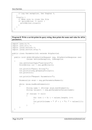 Java servlets | PDF