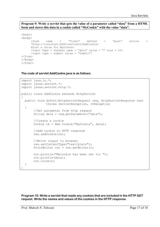 Java servlets | PDF