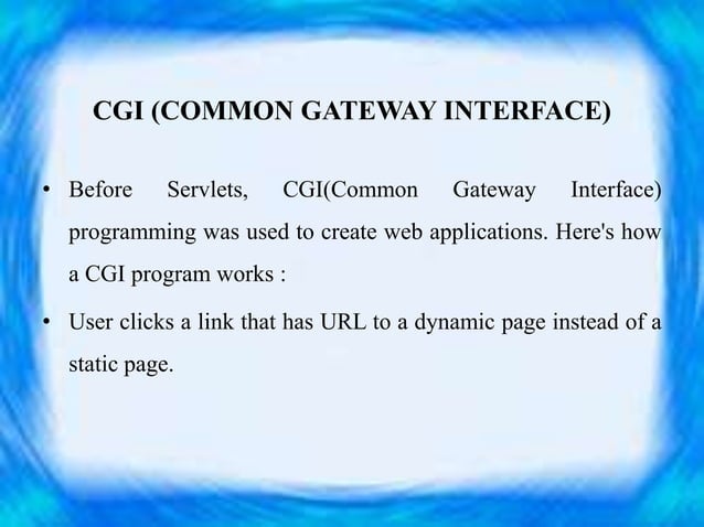 Java servlets and CGI | PPTX