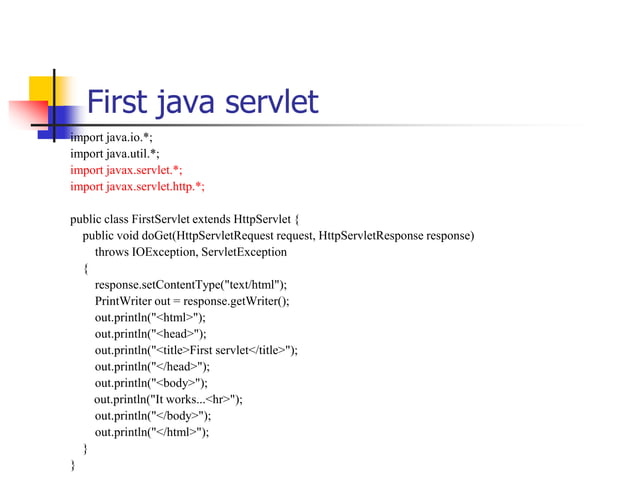 Introduction To Java Servlets And Jsp 1ppt