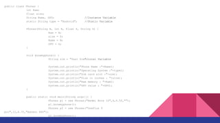 Java variables and classes | PPT