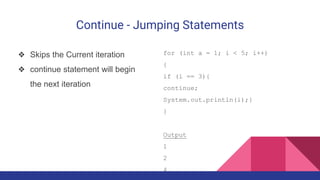 Java Control Statements | PPTX