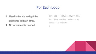 Java Control Statements | PPTX