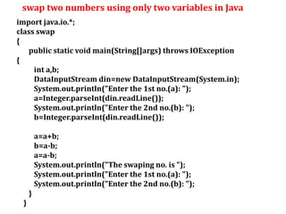 Java Simple Programs | Ppt