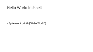 Java's jshell | PPT