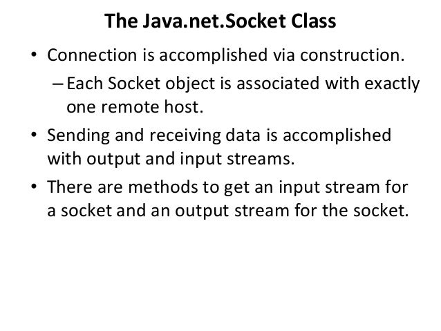 Java Socket Programming