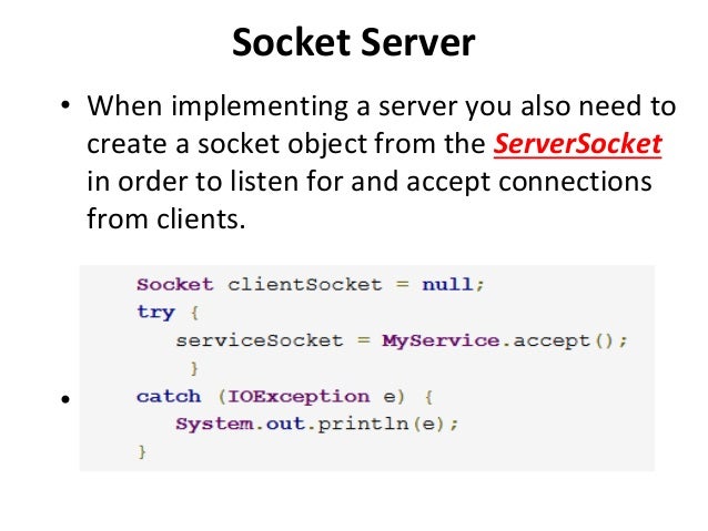Java Socket Programming