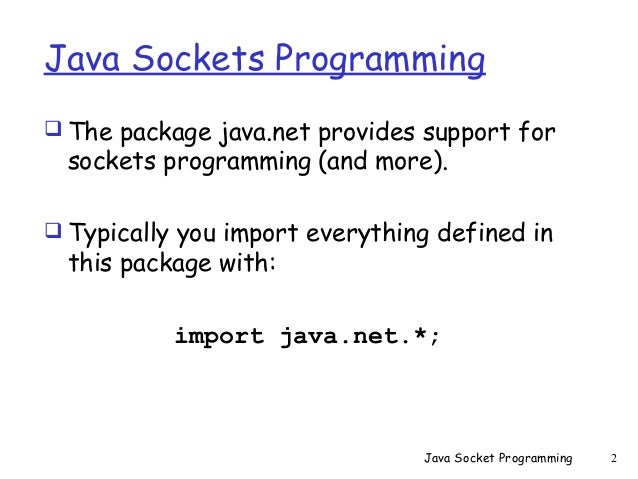 Java Socket Programming