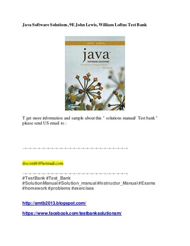 Java software solutions, 9 e john lewis,