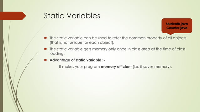 Java static keyword | PPTX