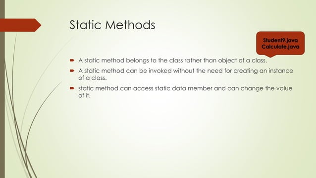 Java static keyword | PPTX