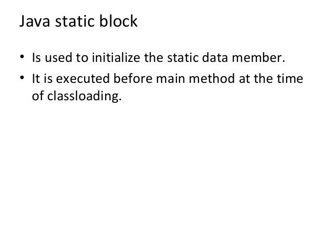 Java Static Keyword