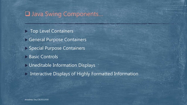 Java Swing | PPTX | Programming Languages | Computing