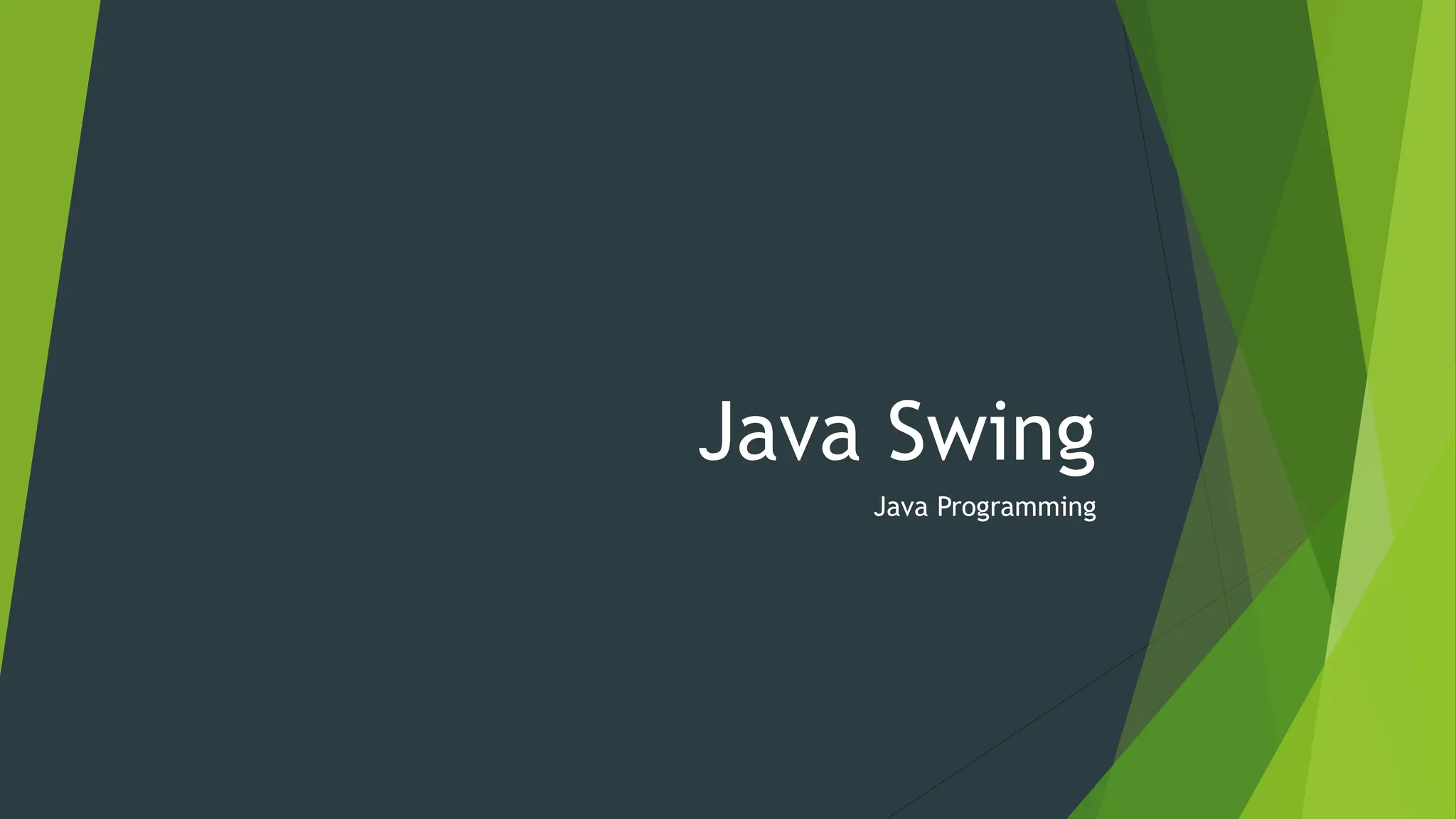 Computer Programming Nc Iii Java Swingpptx 