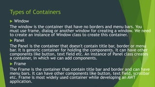 Computer Programming NC III - Java Swing.pptx | Operating Systems ...