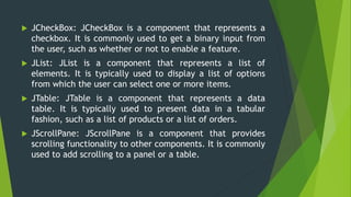 Computer Programming NC III - Java Swing.pptx | Operating Systems | Computer Software and ...