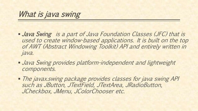 Java swing | PPTX