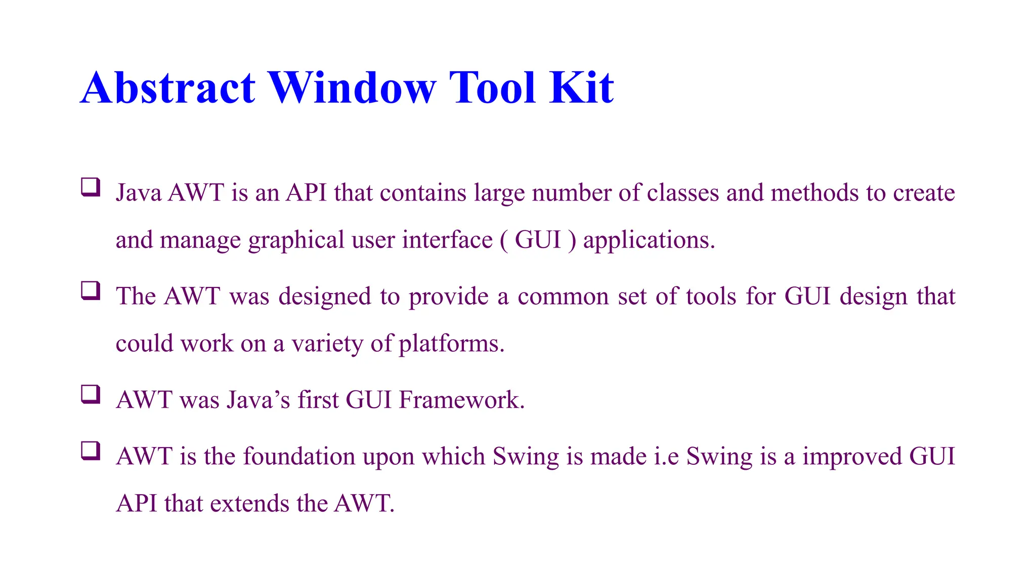 Java Swing class and Abstract Window Toolkit Concepts.pptx