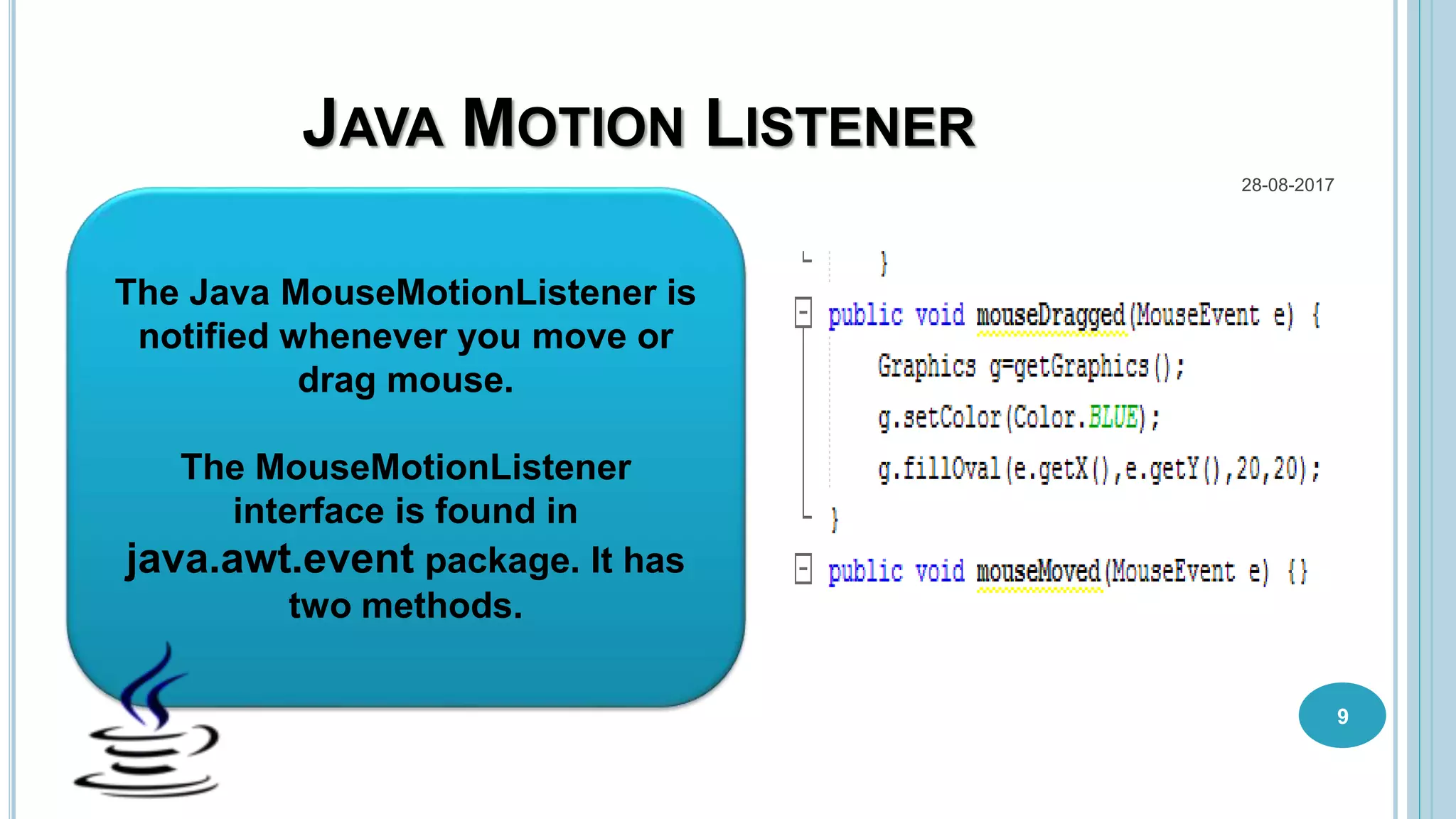 Java swing and events | PPT