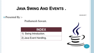 Java swing and events | PPT