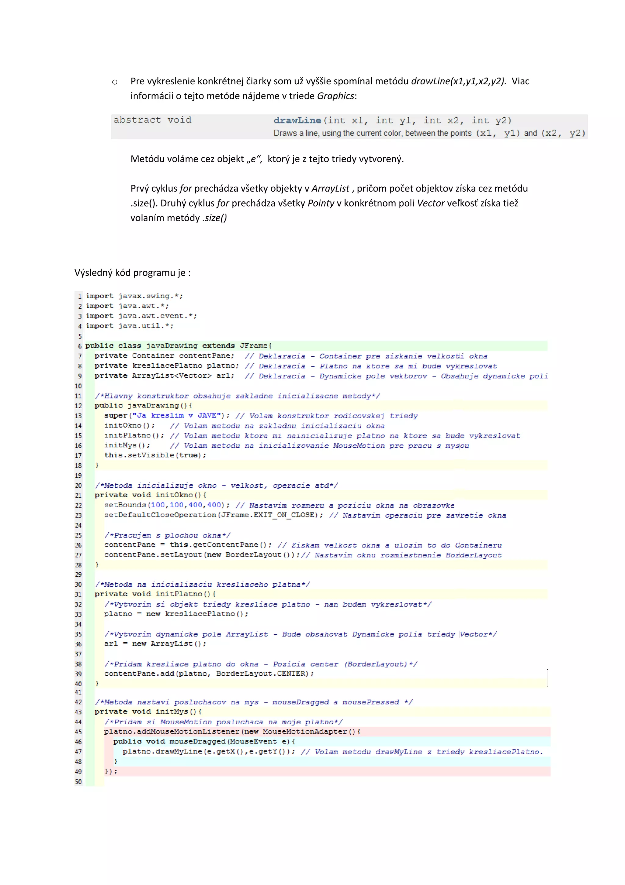 Java swing drawing - kreslenie v jave | PDF