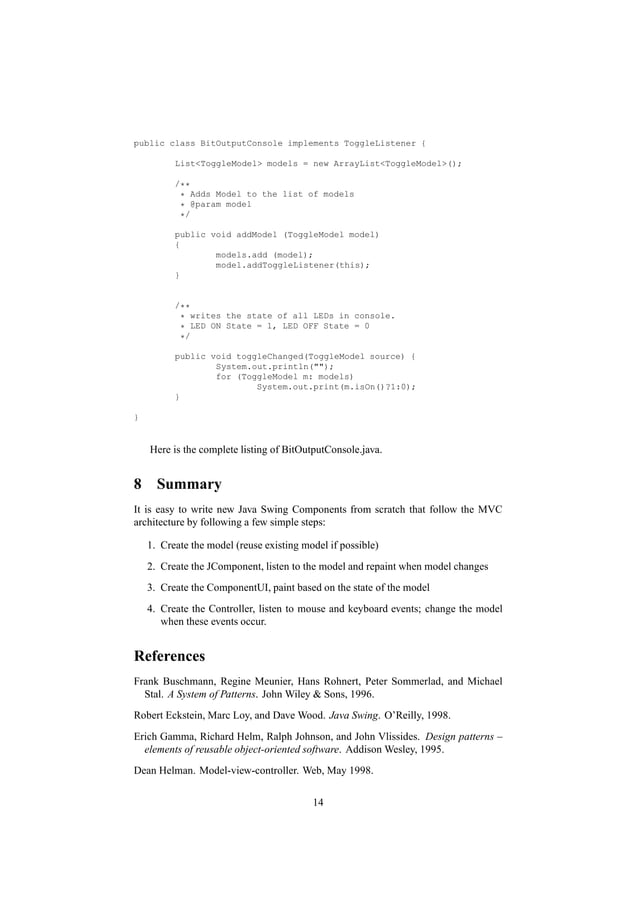 Java Swing Custom GUI MVC Component Tutorial | PDF